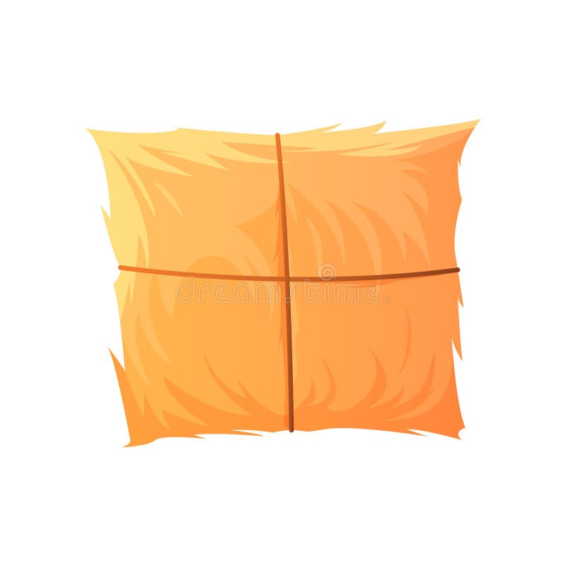 Haystack of Square Shape, Dry Hay Harvest Packing on Farm Field Stock ...