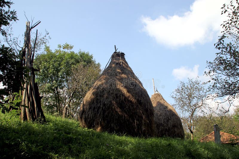 Haystacks stock photo. Image of village, haystack, scenery - 47736312