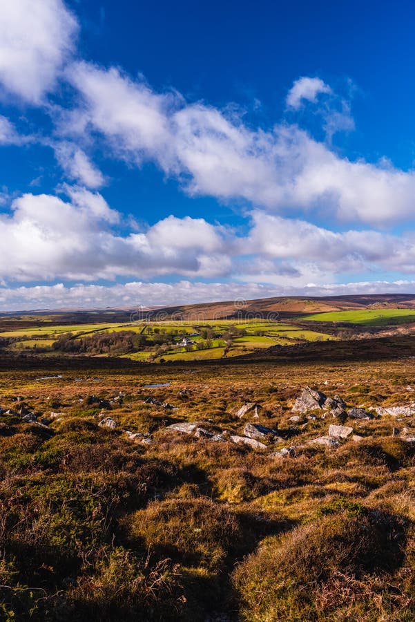 Rocks in Dartmoor National Park. Stock Image - Image of birds, ridge ...