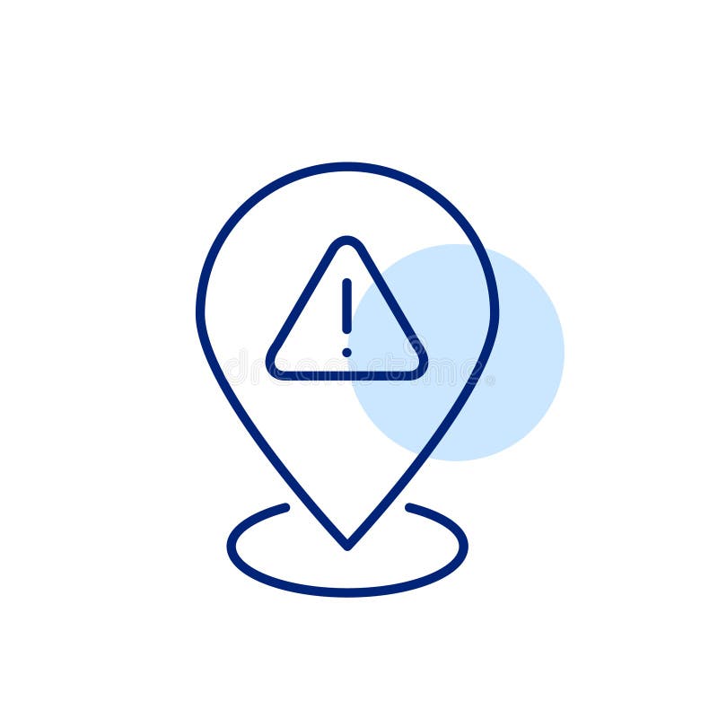 Hazard Alert in Map Pointer. Accident Zone, Emergency Location ...
