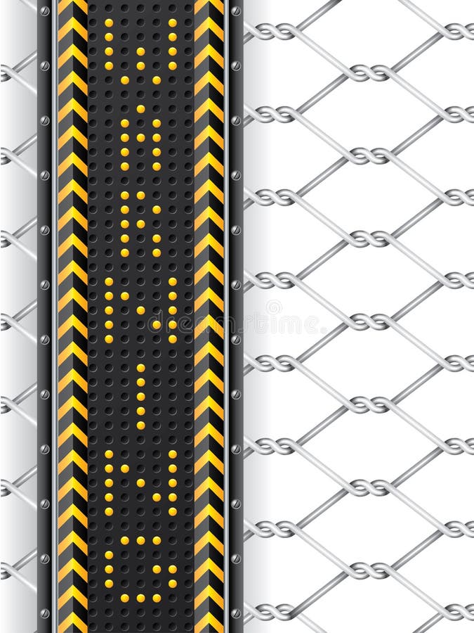 Hazard Background with Led Warning Tetx Stock Vector - Illustration of ...