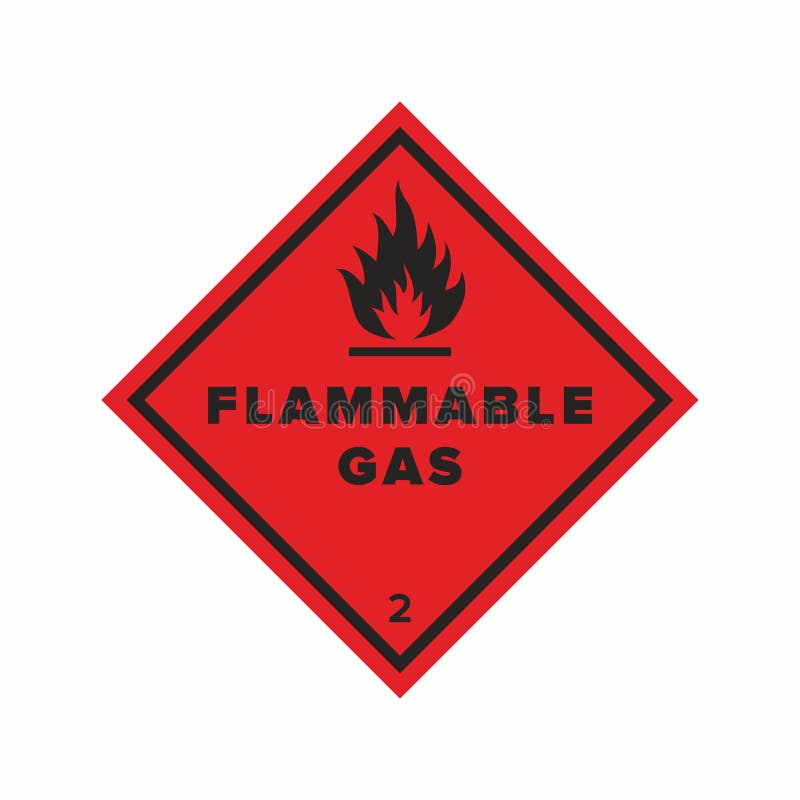 Flammable Sign. Flame Image. Stock Vector - Illustration of isolated ...