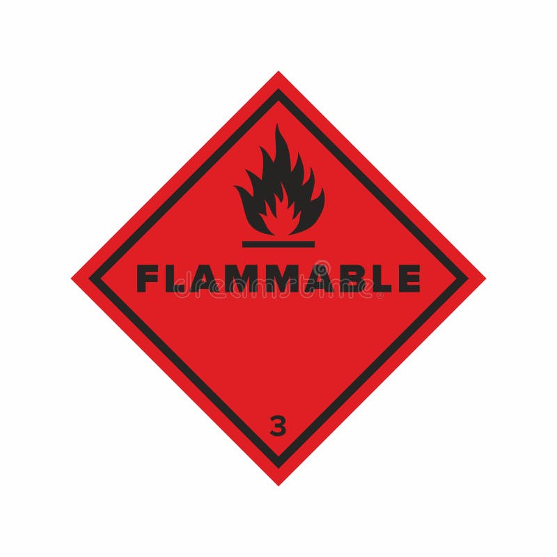 Flammable Liquid Sign. Flame Image. Stock Vector - Illustration of fire ...