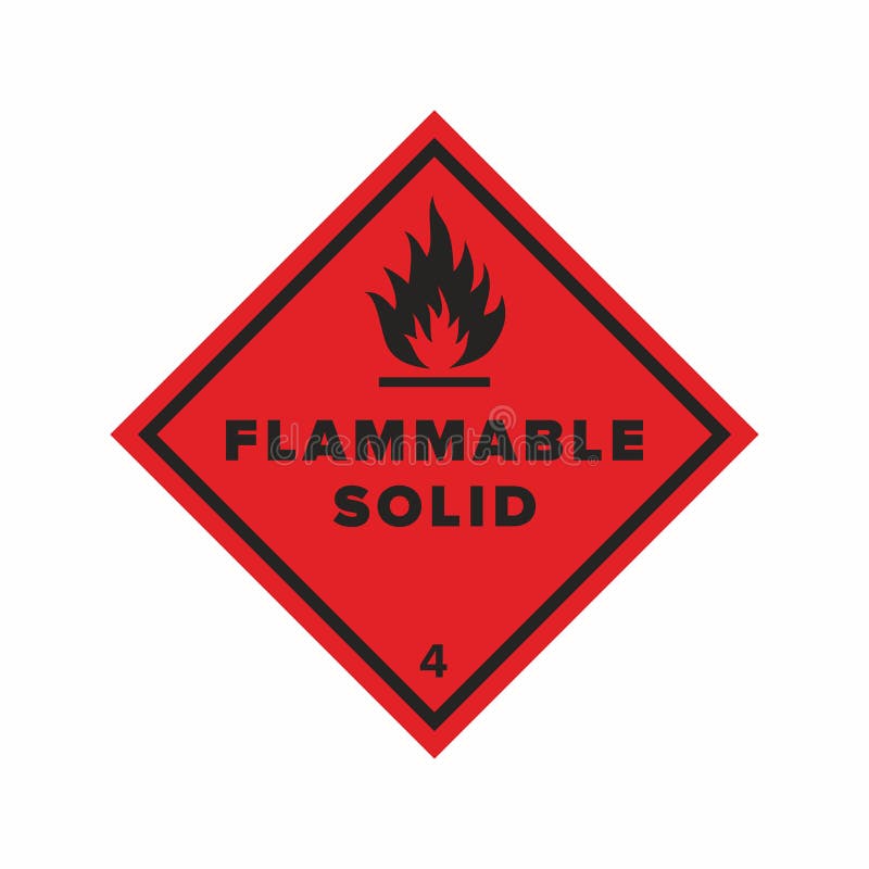 Flammable Sign. Flame Image. Stock Vector - Illustration of diamond ...