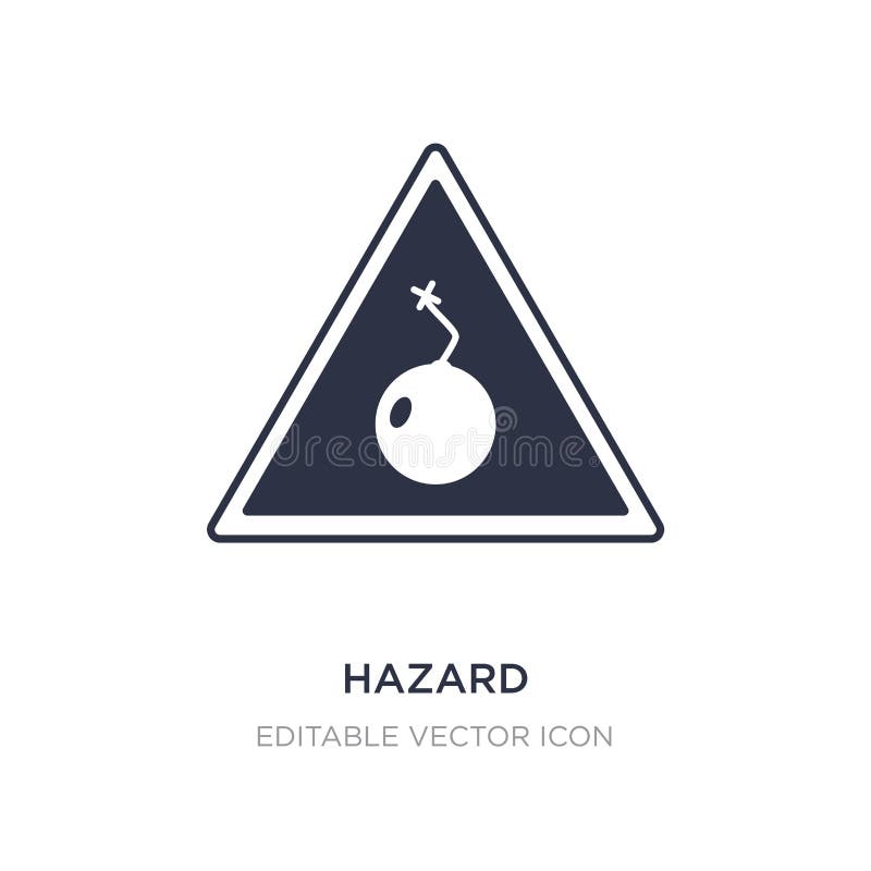 Hazard Icon on White Background. Simple Element Illustration from Signs ...