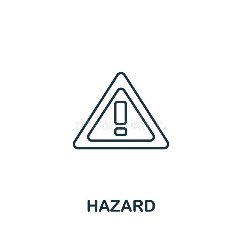 Hazard Icon from Work Safety Collection. Simple Line Element Hazard ...