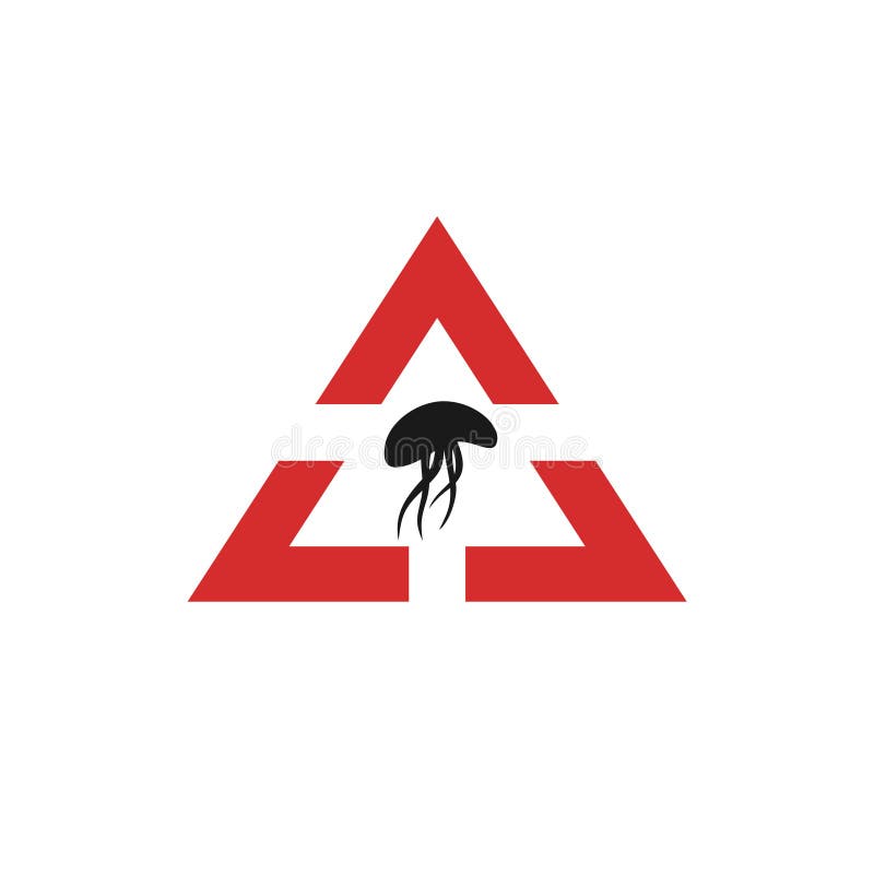 Hazard jellyfish symbol stock vector. Illustration of caution - 157152102
