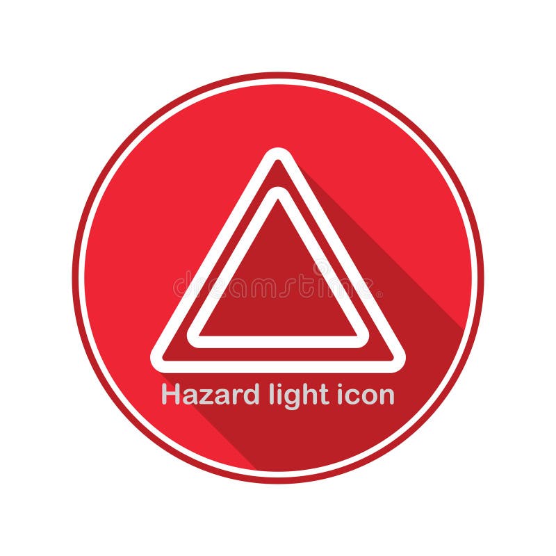 Hazard light icon stock illustration. Illustration of triangle - 287526855