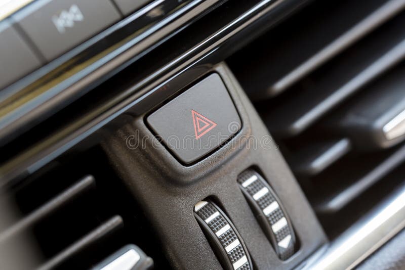 Hazard Light Switch on a Modern Car. Stock Image - Image of interior ...