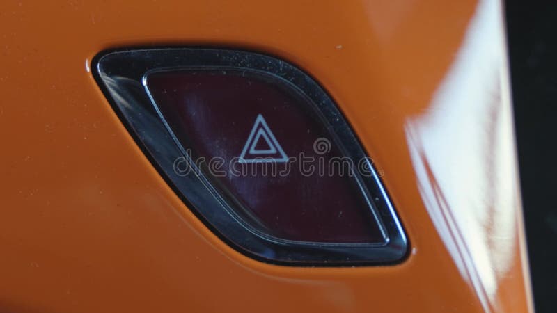 Hazard Lights Flashing Button Stock Footage - Video of traffic, orange ...