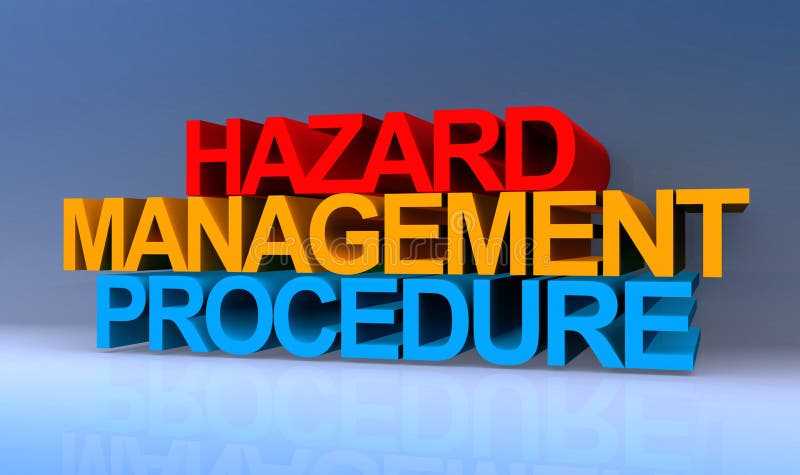 Hazard Management Procedure on Blue Stock Illustration - Illustration ...