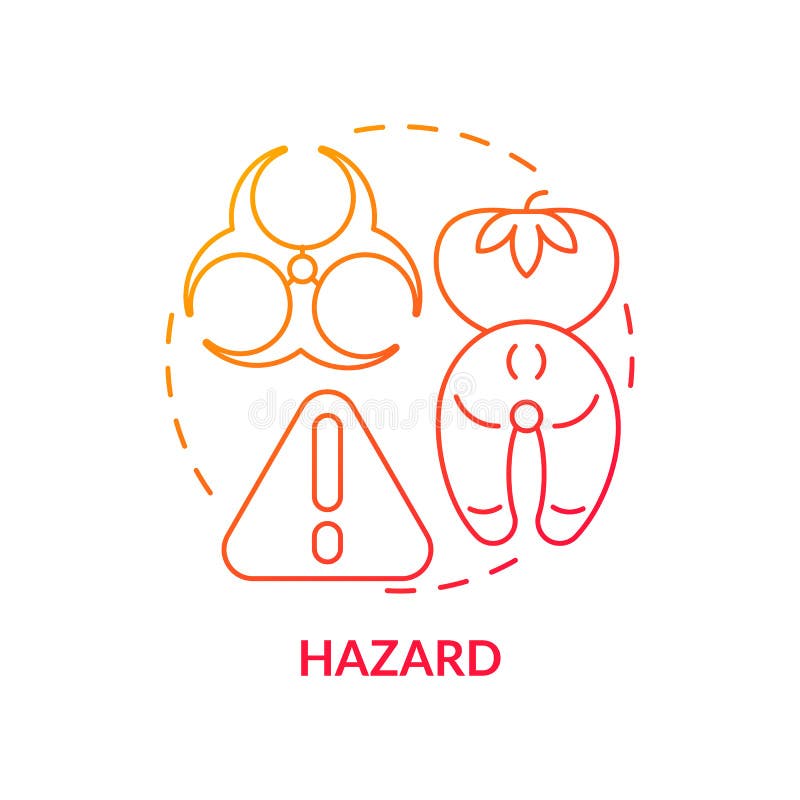 Hazard Red Gradient Concept Icon Stock Vector - Illustration of ...