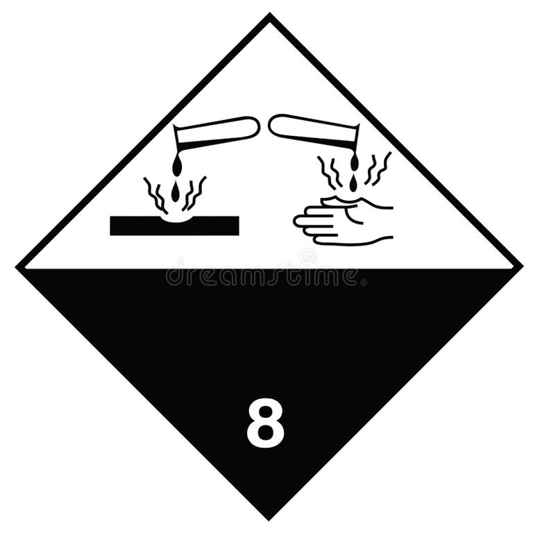 Hazard Sign Corrosive Substances Stock Vector - Illustration of ...