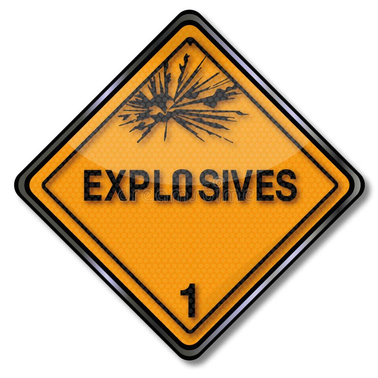Hazard sign explosive 1 stock vector. Illustration of education - 115964107