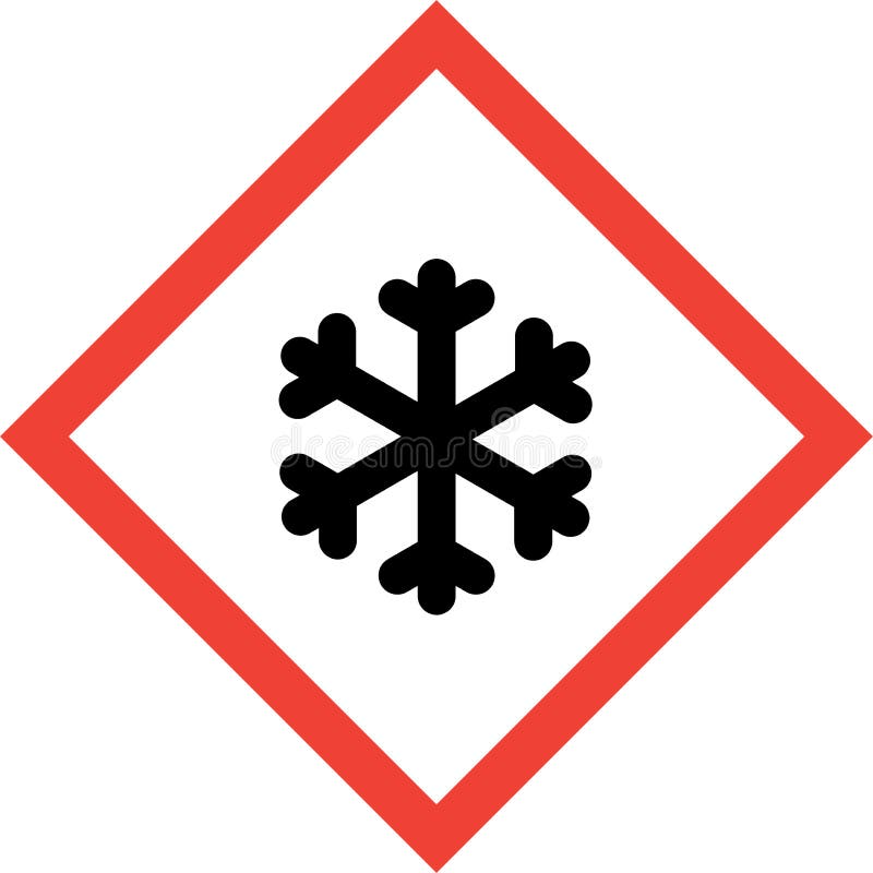 Hazard sign with ice stock illustration. Illustration of hoar - 135485189