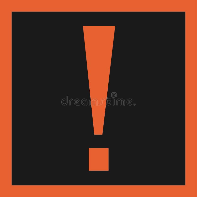 Orange exclamation mark stock illustration. Illustration of orange ...