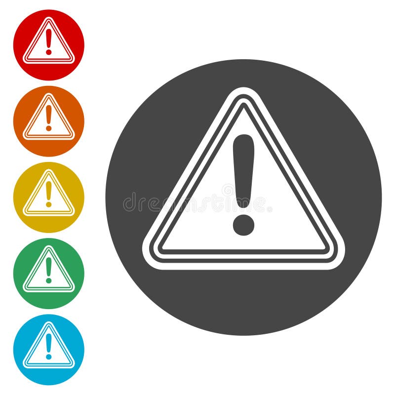 Hazard Warning Attention Sign Set Stock Vector - Illustration of danger ...