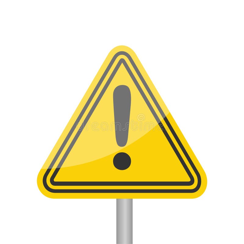 Hazard Warning Attention Sign Stock Vector - Illustration of alarm ...