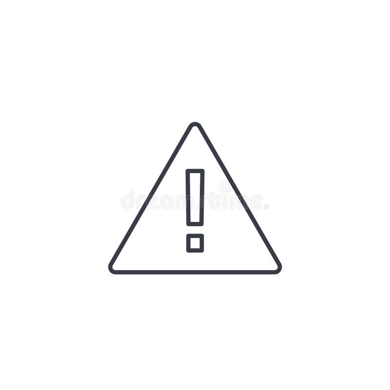 Hazard, Warning, Attention Thin Line Icon. Linear Vector Symbol Stock ...