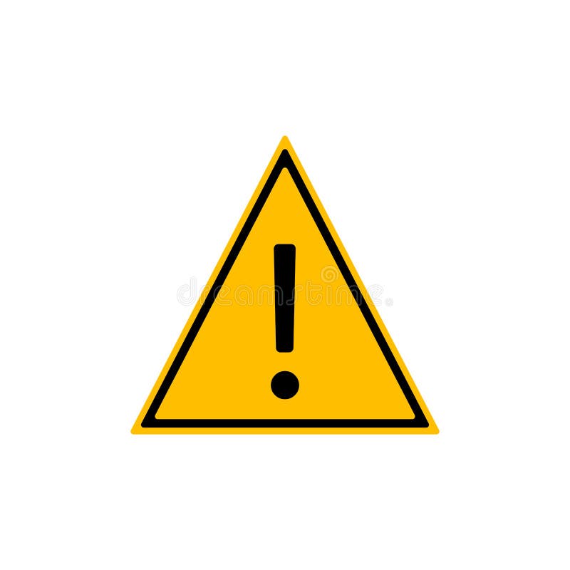 Hazard Warning Icon. Vector Illustration, Flat Design Stock ...