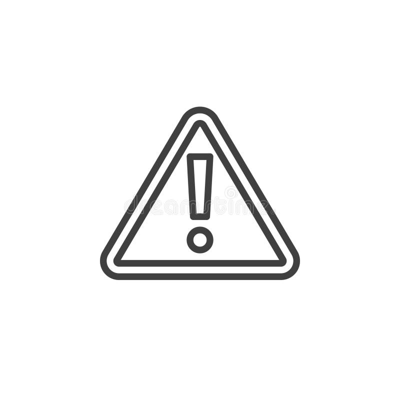 Hazard Warning line icon stock illustration. Illustration of editable ...