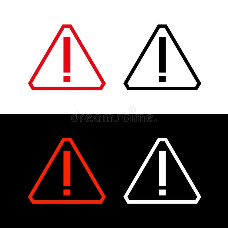 Exclamation Mark in a Triangle. Symbol of Attention, Warning of Danger ...