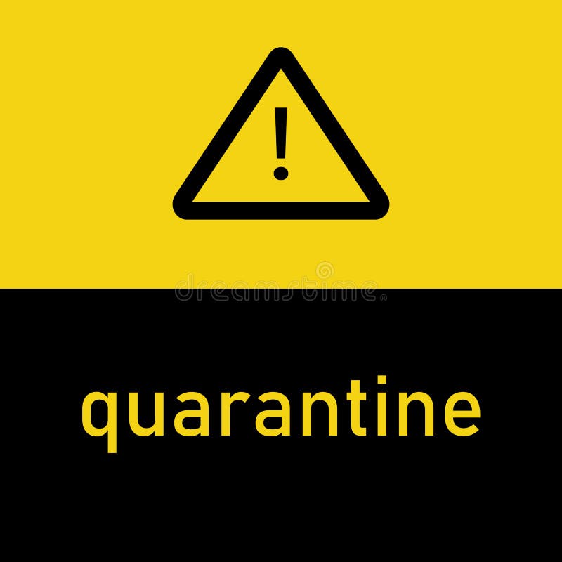 Hazard Warning Quarantine Poster. Vector Template for Posters, Banners ...