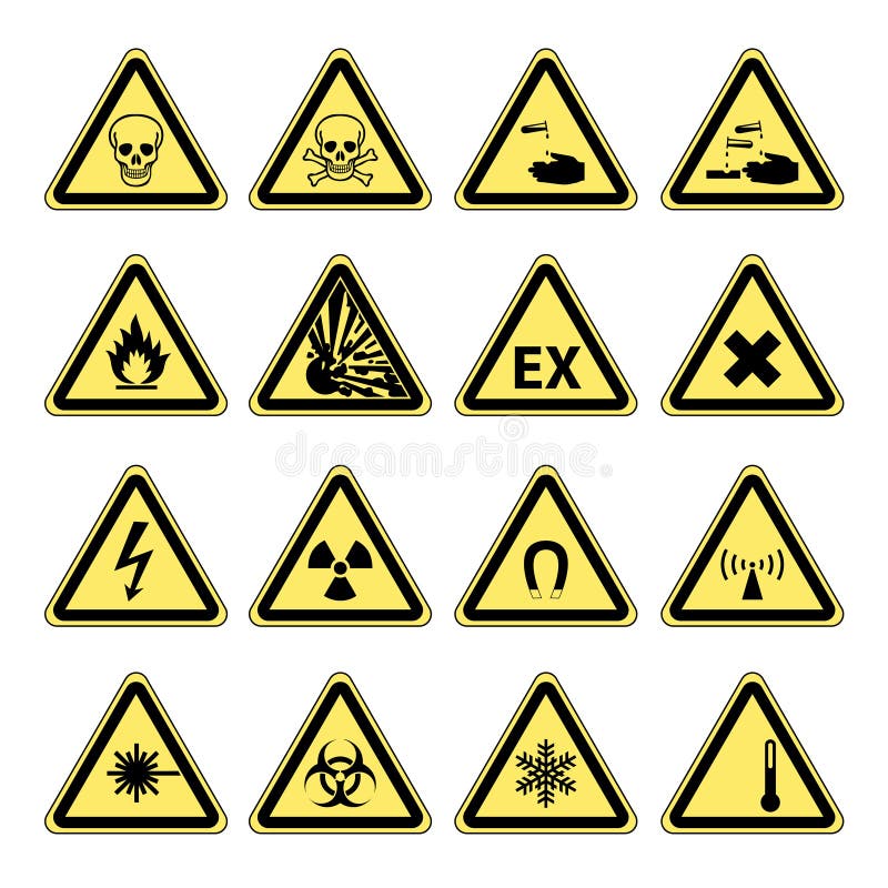 Hazard warning sign stock vector. Illustration of signage - 11991556