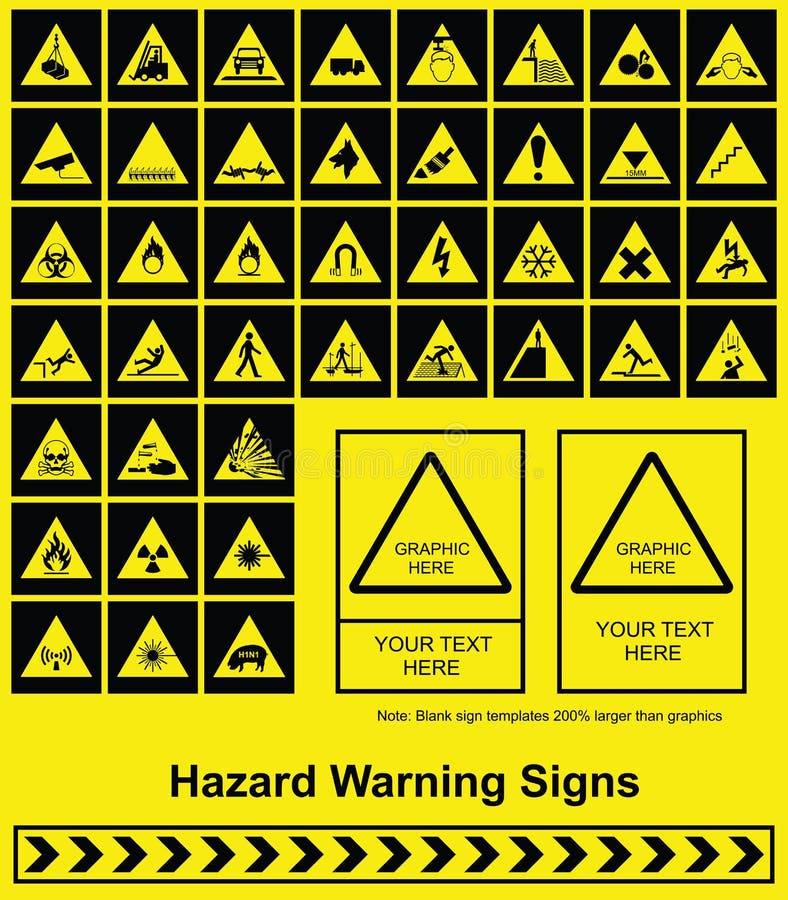 Hazard Warning sign stock vector. Illustration of informative - 14768433