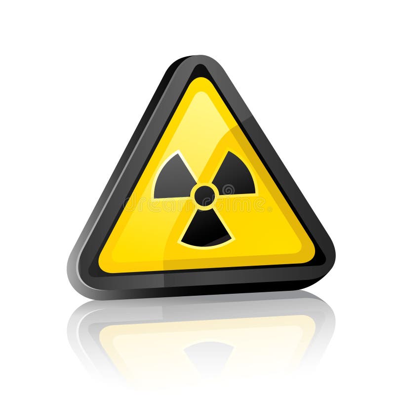 Hazard Warning Sign with Radiation Symbol Stock Vector - Illustration ...