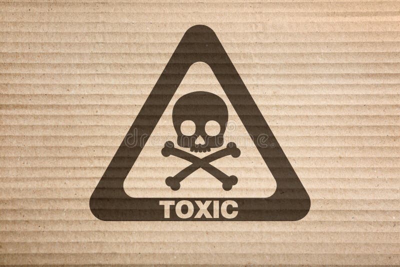 Hazard Warning Sign Skull-and-crossbones Symbol and Word TOXIC on ... Hazard Warning Sign Skull-and-crossbones Symbol and Word TOXIC on ...