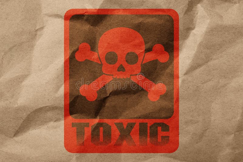 Hazard Warning Sign Skull-and-crossbones Symbol and Word TOXIC on ... Hazard Warning Sign Skull-and-crossbones Symbol and Word TOXIC on ...