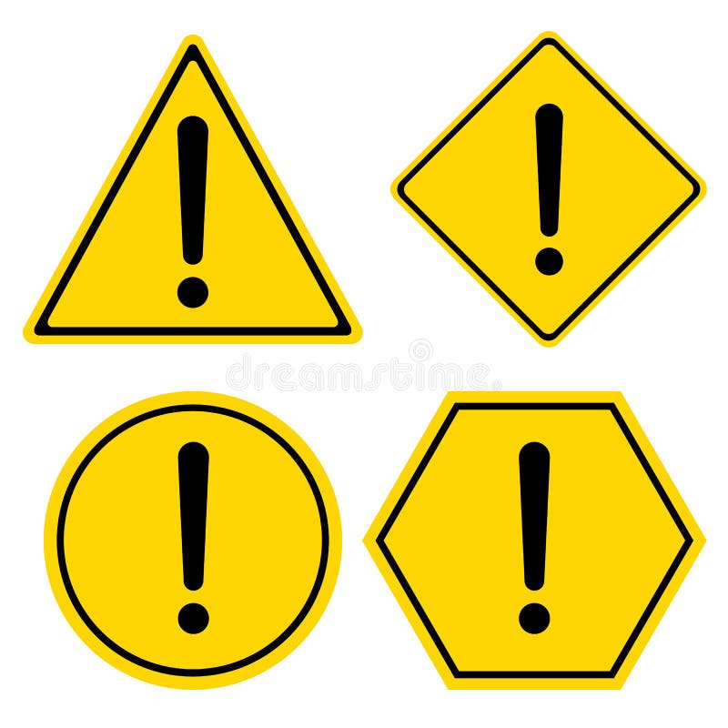 Traffic Sign Design. Black and Yellow Traffic Sign Design Stock Vector ...