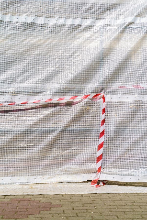 Hazard Warning Tape on Construction Site Stock Photo - Image of striped ...
