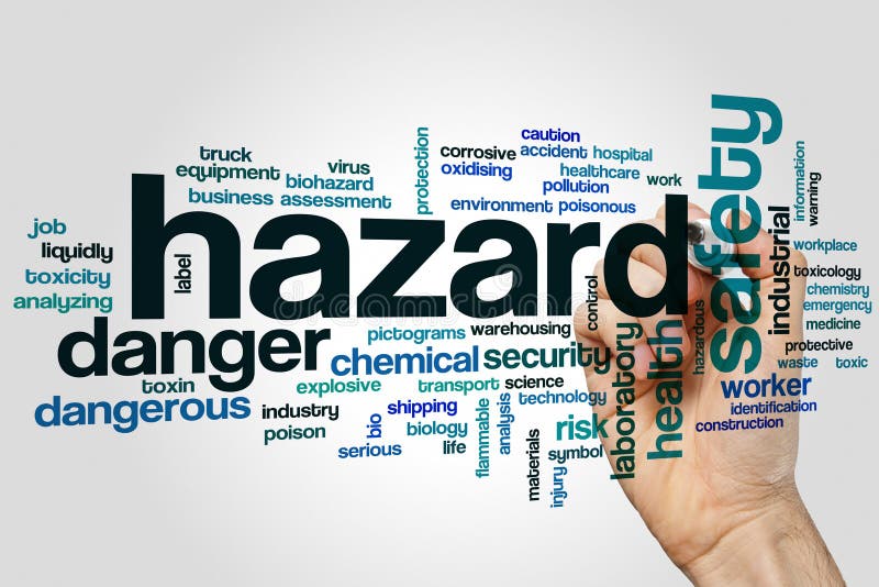 Hazard word cloud stock image. Image of accident, chemical - 90690693