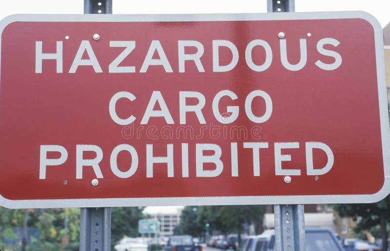 A hazardous cargo sign stock image. Image of text, caution - 52305533