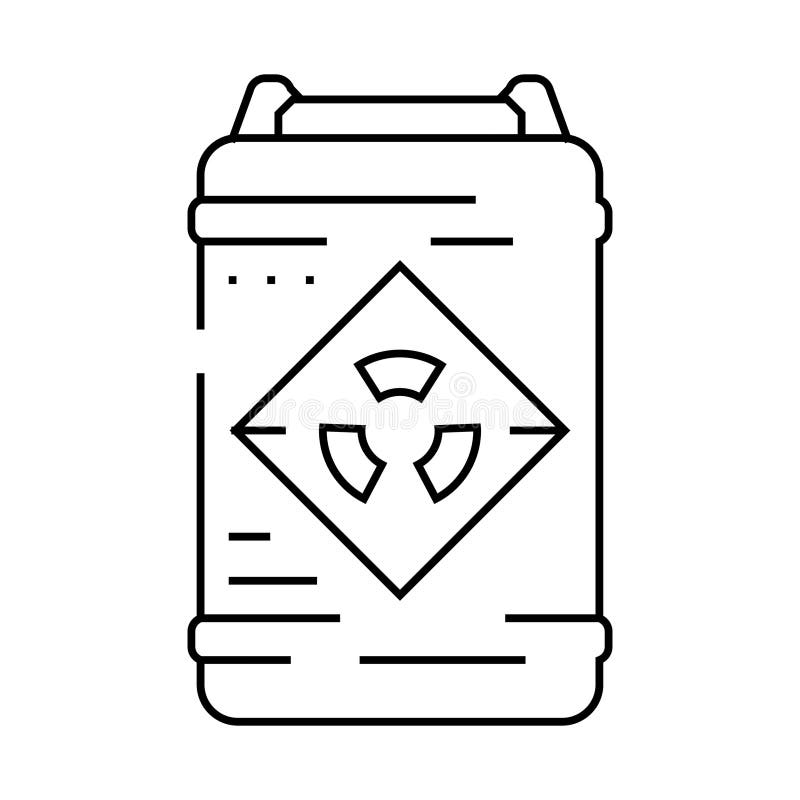 Hazardous Materials Tool Work Line Icon Vector Illustration Stock ...
