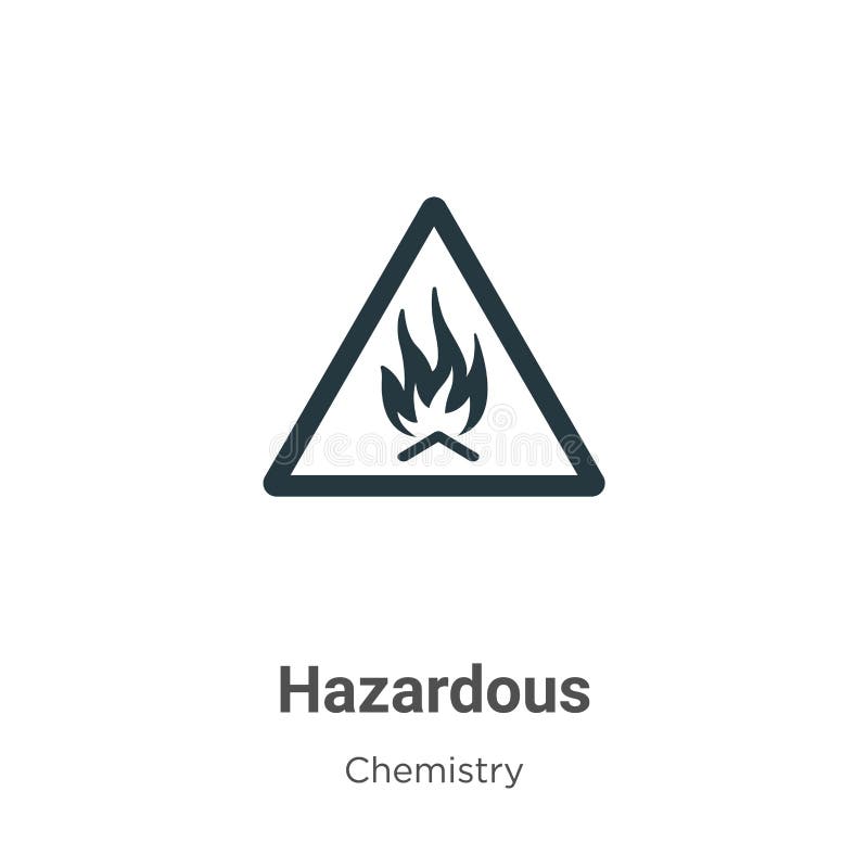 Hazardous Vector Icon on White Background. Flat Vector Hazardous Icon ...
