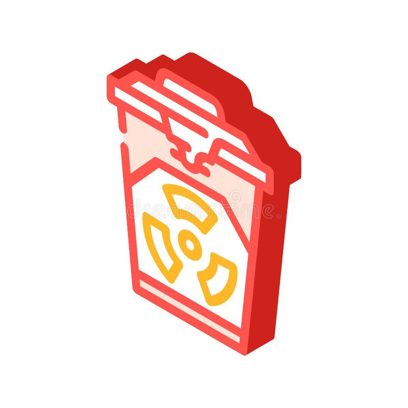 Hazardous Waste Container Isometric Icon Vector Illustration Stock ...