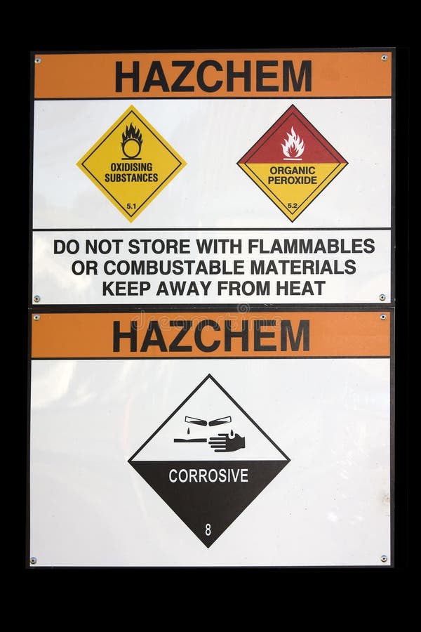 Hazchem sign stock photo. Image of industry, toxic, danger - 10640202