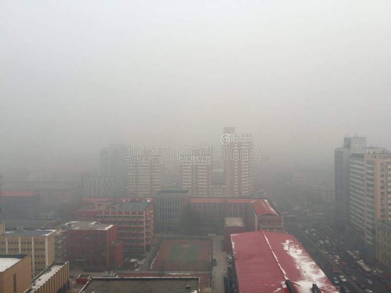 Haze over Beijing city editorial stock image. Image of haze - 63031984