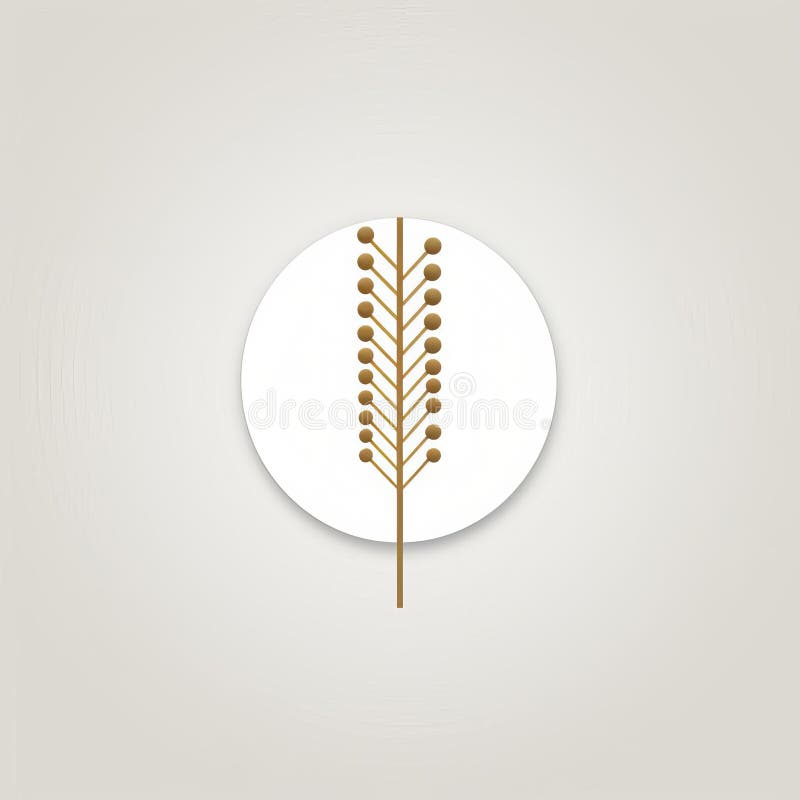 Minimalistic Hazel Icon Pattern on a White Background Stock ...