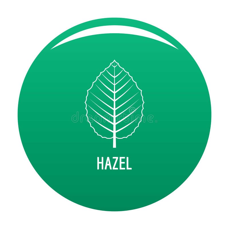 Hazel Leaf Icons Circle Set Vector Stock Vector - Illustration of ...