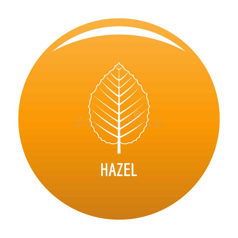 Hazel Leaf Icon Vector Orange Stock Vector - Illustration of gardening ...