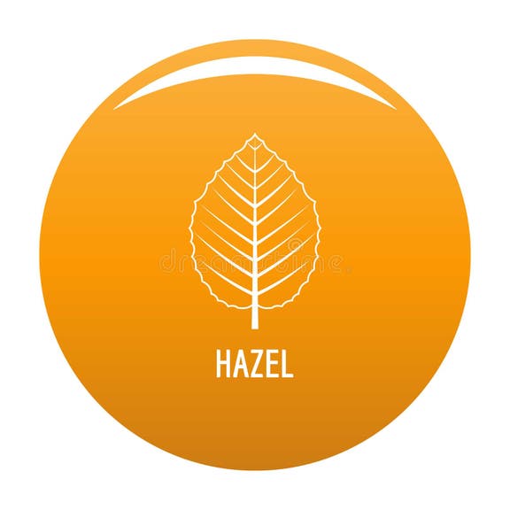Hazel Leaf Icon Vector Orange Stock Vector - Illustration of gardening ...