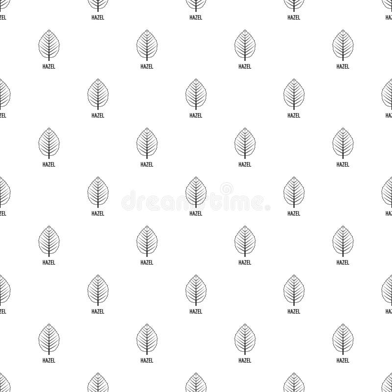 Hazel Leaf Pattern Seamless Vector Stock Vector - Illustration of ...