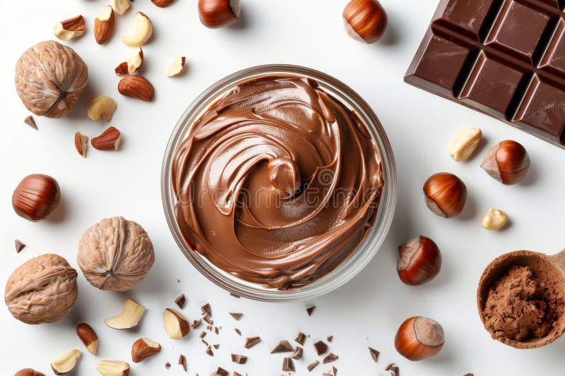 Hazelnut Chocolate Spread Delight Stock Illustration - Illustration of ...