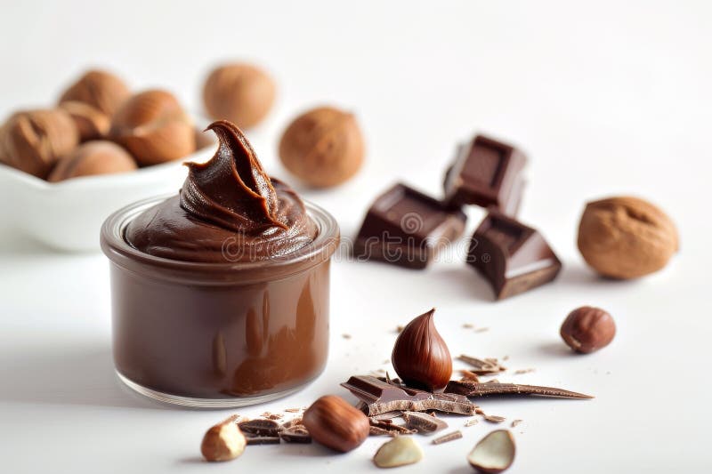 Hazelnut Chocolate Spread Delight Stock Illustration - Illustration of ...