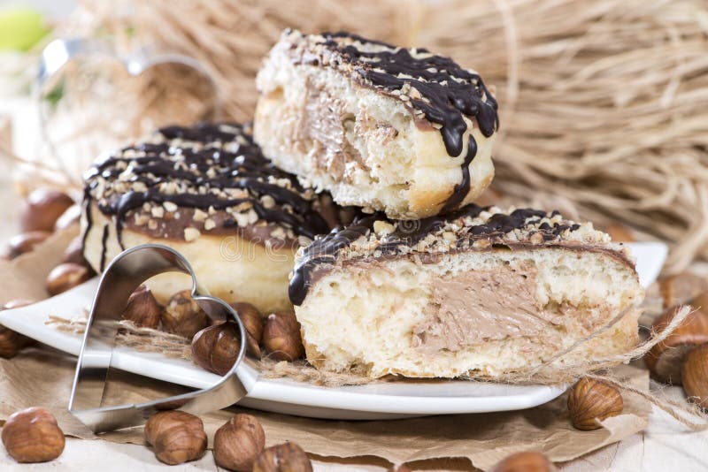 Hazelnut Donuts stock photo. Image of donut, traditional - 35795072