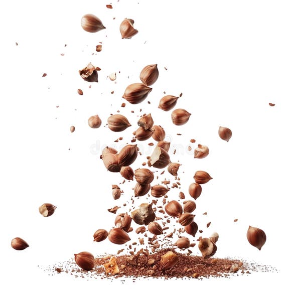 Hazelnut Explosion stock image. Illustration of roasted - 348130793
